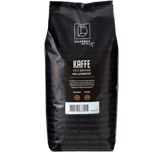 Daarbak mellemristet kaffe 1kg - Daarbak Redoffice A/S