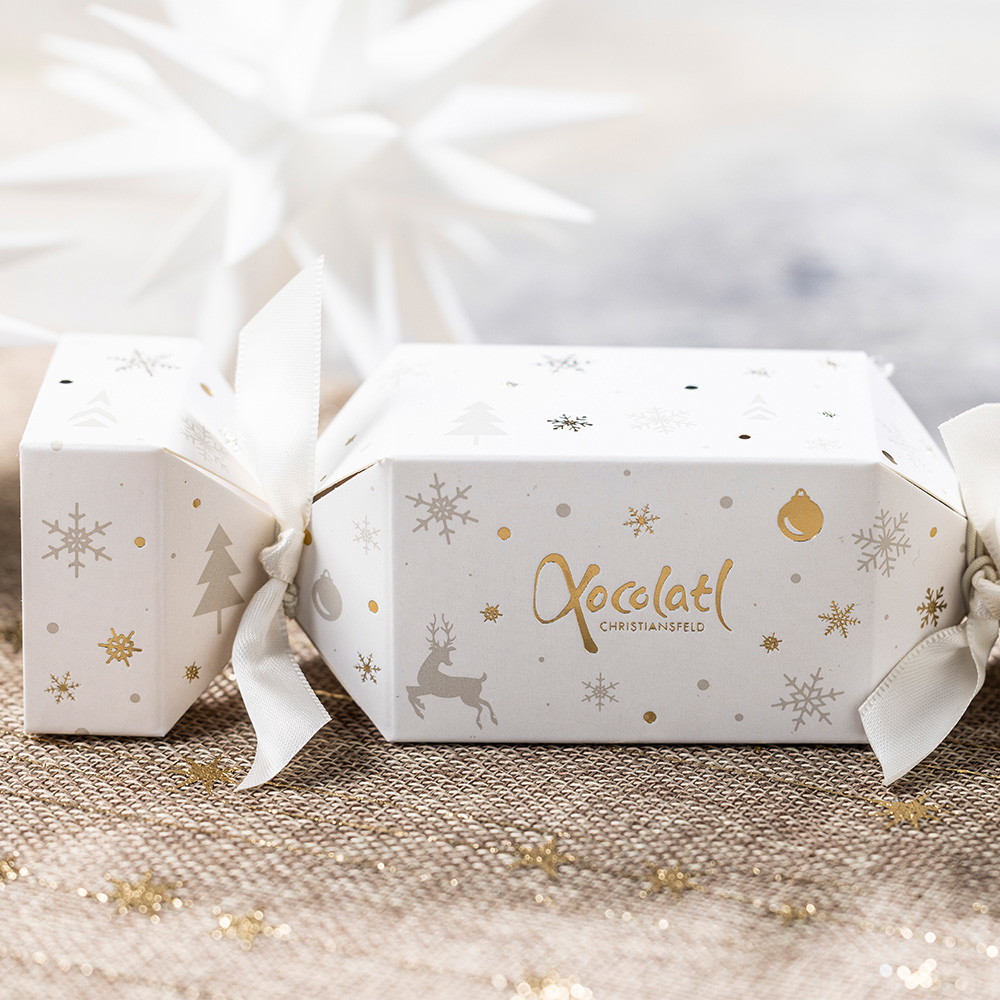 Xocolatl Snow Crystal Cracker brændte mandler 45g - Daarbak Redoffice A/S