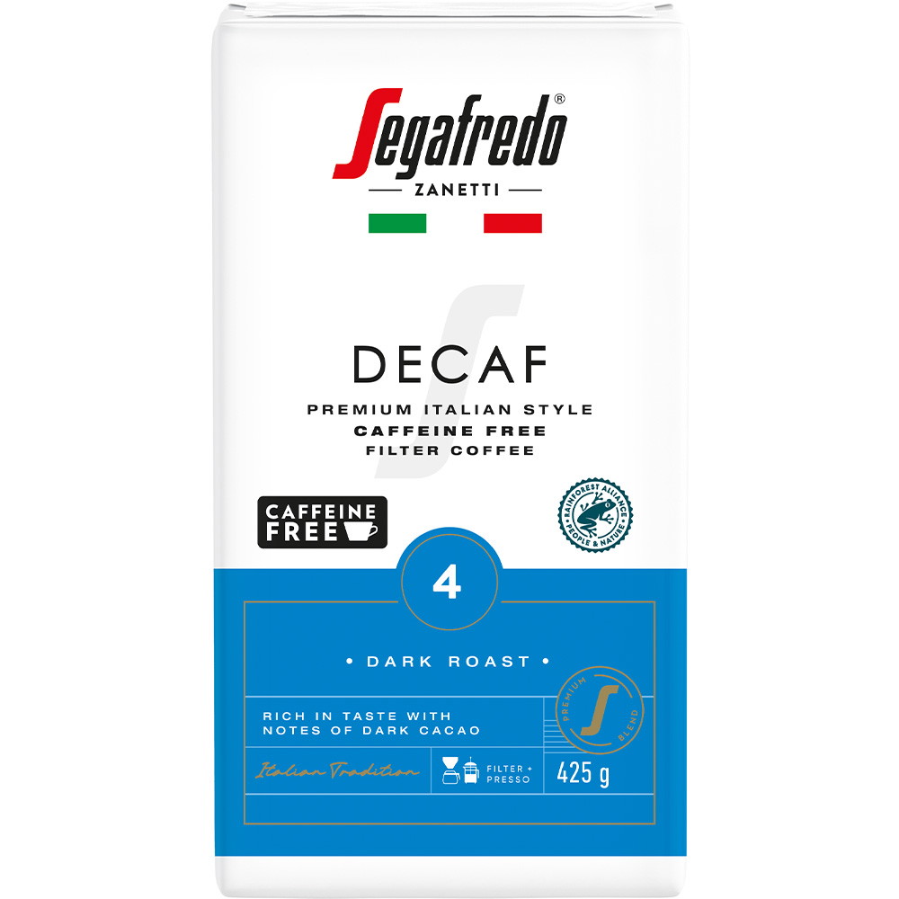 Segafredo Decaf kaffe formalet 425g - Daarbak Redoffice A/S